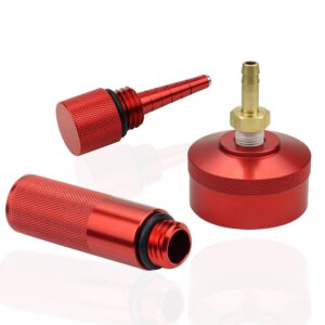 mekar aluminum extended run brass hose fitting gas cap change funnel magnetic oil dipstick compatible for honda generator eu2000i eu1000i