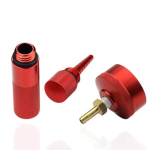 Mekar Aluminum Extended Run Brass Hose Fitting Gas Cap Change Funnel Magnetic Oil Dipstick Compatible for Honda Generator EU2000i EU1000i