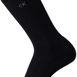 Calvin Klein Men’s Athletic Socks – Lightweight Cotton Blend Crew Socks (8 Pack), Size Shoe Size: 7-12, Black