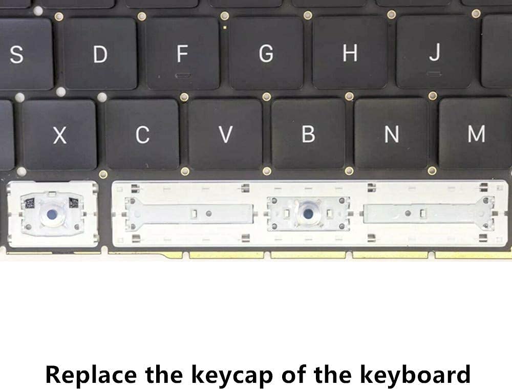 Replacement Spacebar Key Cap and Hinge for MacBook Pro Retina 13" / 15" A1989 A1990 A2159 2018-2019 Year for MacBook Air A1932 2018-2019 Year Keyboard Space Bar Keycap and Hinge