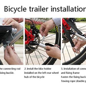 JAOK Universal Bicycle Trailer Hitch，Bike Trailer Coupler Attachment Hitch Quick Release Steel Linker Connector for Child Pet Cargo Bike Trailers