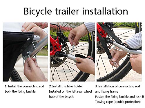 JAOK Universal Bicycle Trailer Hitch，Bike Trailer Coupler Attachment Hitch Quick Release Steel Linker Connector for Child Pet Cargo Bike Trailers