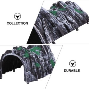 Toyvian Simulation Rockery Train Cave Tunnel Model DIY Miniature Railway Scene Accessory for Home Art Plastic Rockery Tunnel Figurine Miniature Garden Decor-3PCS