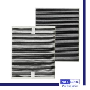 PUREBURG Replacement High-efficiency HEPA Filters Compatible with Stadler Form Roger Little Dual Air Purifier R-114,Activated carbon 2-IN-1 Air Clean Dust VOCs,2-Pack