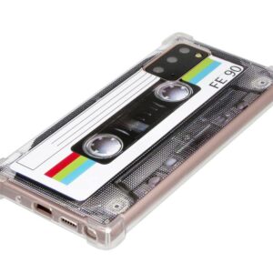 FAteamll Case for Galaxy Note 20,with Reinforced Corners TPU Soft Bumper Retro Cassette Tape Case Compatible with Samsung Galaxy Note 20