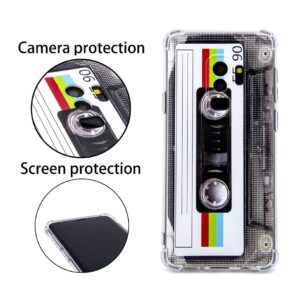 FAteamll Case for Galaxy S9 Plus,with Reinforced Corners TPU Soft Bumper Retro Cassette Tape Case Compatible with Samsung Galaxy S9+