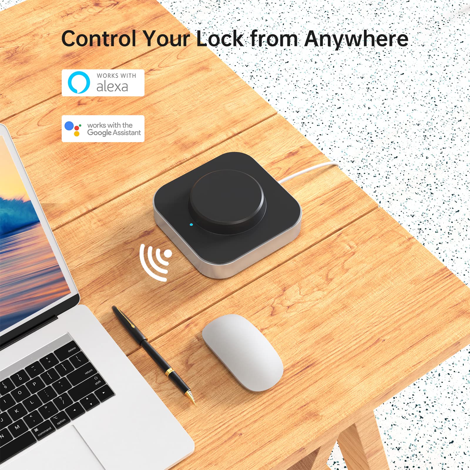 Smart Lock, SMONET WiFi Keyless Entry Door Lock Deadbolt Bluetooth Electronic Locks Touchscreen Keypad Featuring App Work with Alexa Google Home for Home Front Door Hotel