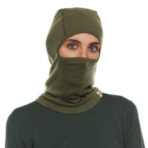 100% Merino Wool Balaclava Olive Drab One Size