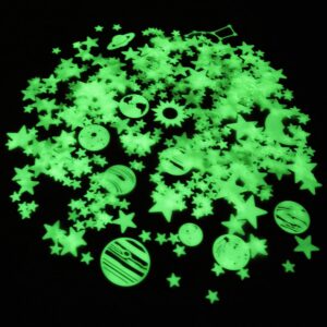 Glow in The Dark Stars for Ceiling, 500-Count, Largest Ceiling Glow Stars Assortment Includes Jumbo Sun, All 9 Planets, Bonus Moon and Entire Big Dipper Constellation Plus More! Stocking Stuffers