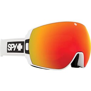 spy optic legacy se matte white - hd plus bronze with red spectra mirror - hd plus ll yellow with green spectra mirror