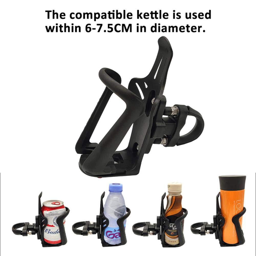 Bike Water Bottle Holder No Screws Adjustable Bicycle Handlebar Mount Cup Cage Compatible with 50-70mm Water Cups