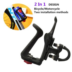 Bike Water Bottle Holder No Screws Adjustable Bicycle Handlebar Mount Cup Cage Compatible with 50-70mm Water Cups