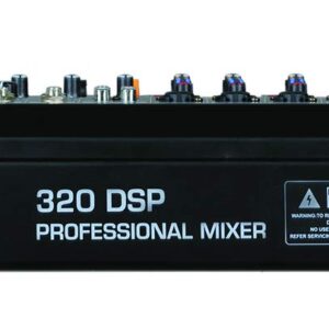 Audio2000'S AMX7372 Six-Channel Audio Mixer with 320 DSP Sound Effects, Stereo Sub Out with Sub-Out Level-Control Fader, Level-Control Faders on All Channels, and USB/Computer Interface