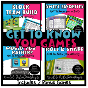 back to school get to know you activities bundle