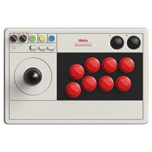 8Bitdo Arcade Stick for Switch & Windows, Arcade Fight Stick Support Wireless Bluetooth, 2.4G Receiver and Wired Connection