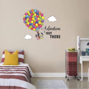 Adventure Balloon House Up Movie Cartoon Quotes Decors Wall Sticker Art Design Decal for Girls Boys Kids Room Bedroom Nursery Kindergarten Home Decor Stickers Wall Art Vinyl Decoration (35x40 inch)