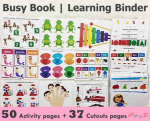 fun learning busy book pack, learning resources for toddlers