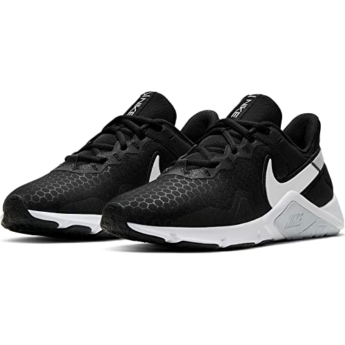 NIKE Women's Low-Top Trainers Training Shoes, Black White Pure Platinum, 8.5