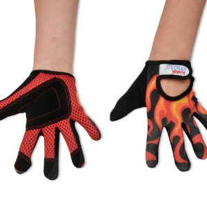 Kiddimoto Kids Cycling Gloves| Anti-Slip Kids Bike Gloves for Boys and Girls| Full Finger Kids Mountain Bike Gloves for BMX, MTB Riding, Gymnastics, Scooters, Skateboard, Rollerblade.