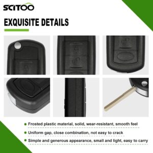 SCITOO Keyless Entry Remote Key Fob Shell CASE Replacement for 3 Buttons Uncut Car Key for Range Rover LR3 2005-2009 2006-2009 Sport 2006-2011 1pc FCC NT8-15K6014CFF-TXA YWX000071