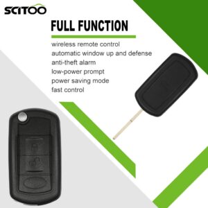 SCITOO Keyless Entry Remote Key Fob Shell CASE Replacement for 3 Buttons Uncut Car Key for Range Rover LR3 2005-2009 2006-2009 Sport 2006-2011 1pc FCC NT8-15K6014CFF-TXA YWX000071