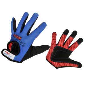 kiddimoto kids cycling gloves| anti-slip kids bike gloves for boys and girls| full finger kids mountain bike gloves for bmx, mtb riding, gymnastics, scooters, skateboard, rollerblade.