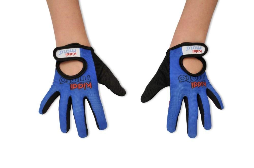 Kiddimoto Kids Cycling Gloves| Anti-Slip Kids Bike Gloves for Boys and Girls| Full Finger Kids Mountain Bike Gloves for BMX, MTB Riding, Gymnastics, Scooters, Skateboard, Rollerblade.