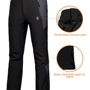 Little Donkey Andy Women’s Winter Hiking Ski Snowboarding Pants, Softshell Pants, Fleece Lined and Water Repellant Black Size S