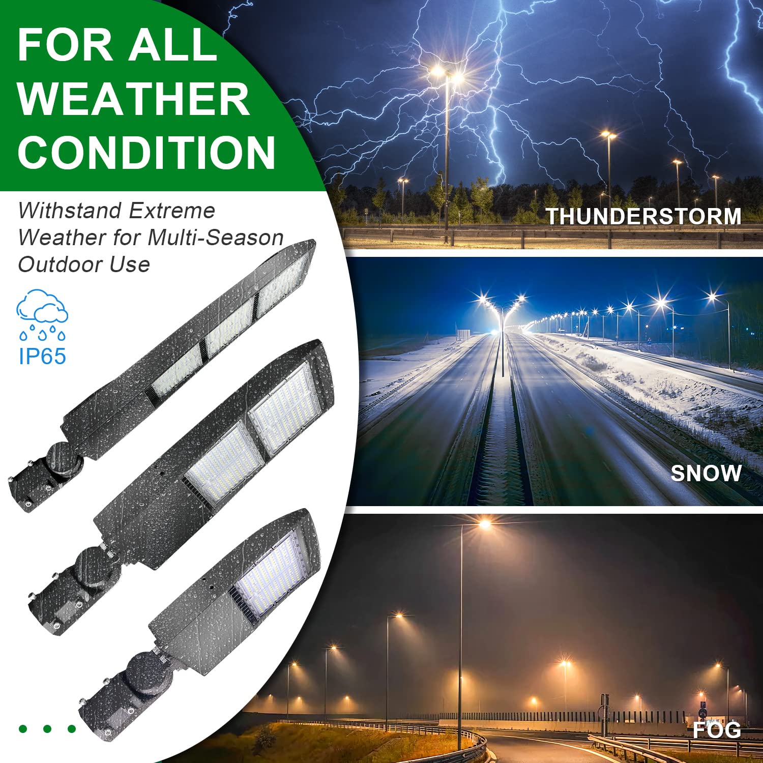 OSTEK LED Parking Lot Lights 100W LED Shoebox Street Pole Lighting, Waterproof 14000LM Outdoor Commercial Area Road Lighting 5000K 100-277V DLC UL (Adjustable Slip Fitter Bracket, 100W - 5000K)