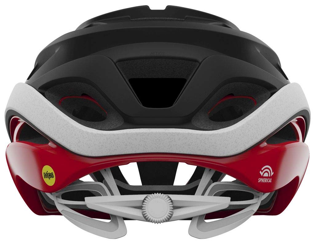 Giro Helios Spherical Adult Road Cycling Helmet - Matte Black/Red (2022), Medium