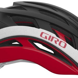 Giro Helios Spherical Adult Road Cycling Helmet - Matte Black/Red (2022), Medium