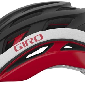 Giro Helios Spherical Adult Road Cycling Helmet - Matte Black/Red (2022), Medium