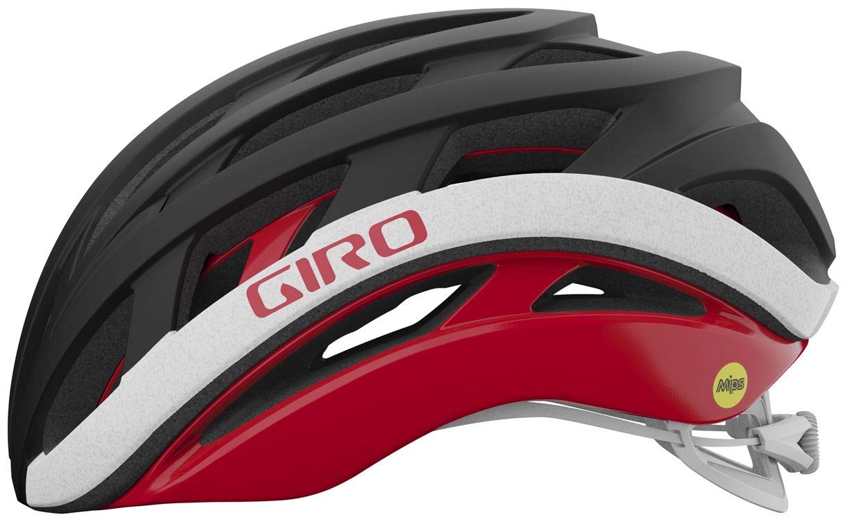 Giro Helios Spherical Adult Road Cycling Helmet - Matte Black/Red (2022), Medium