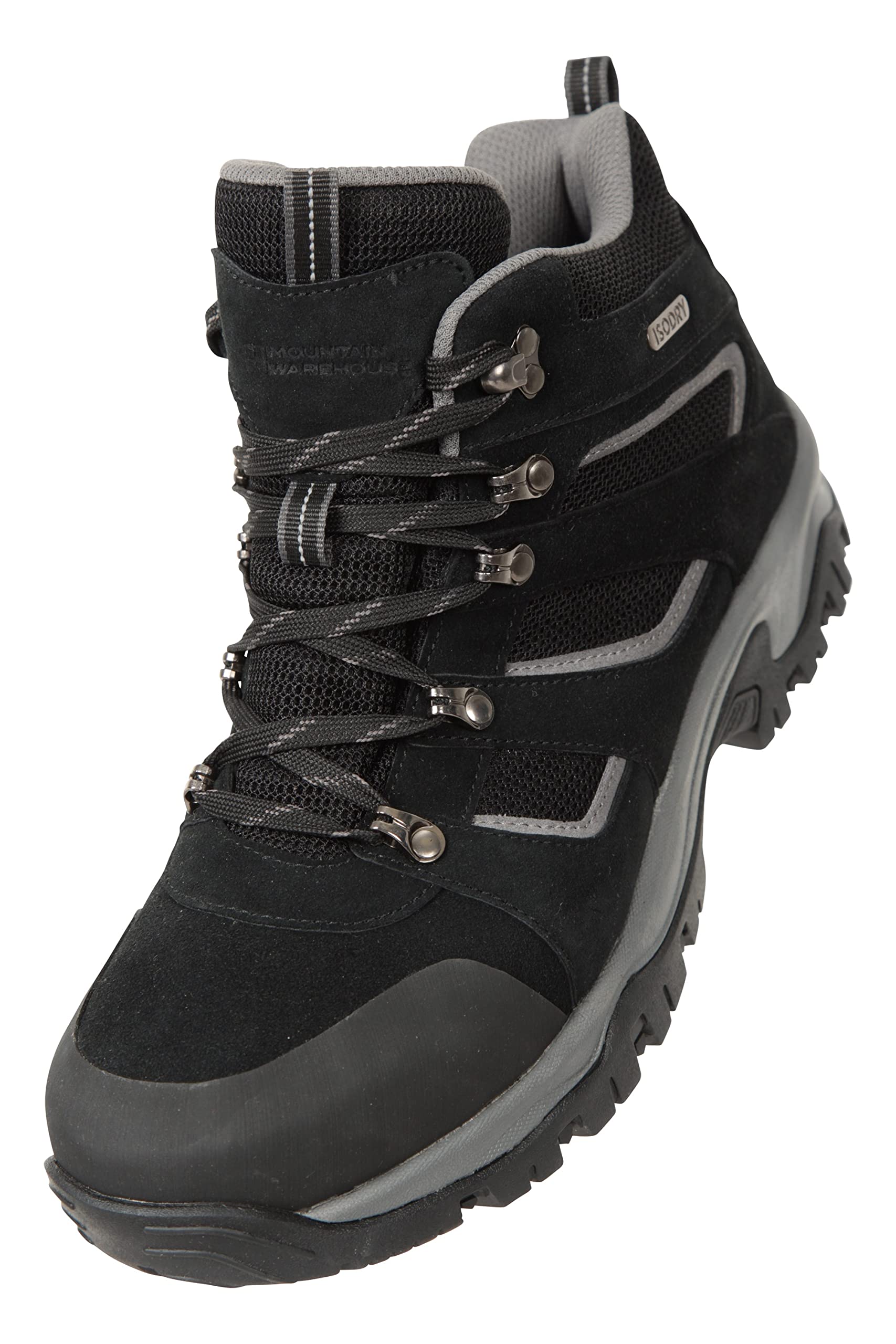 Mountain Warehouse Voyage Mens Waterproof Walking Mid-Boots Jet Black 14 M US Men