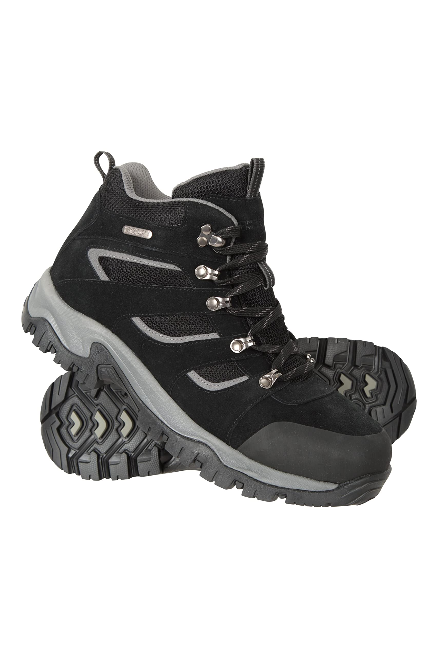 Mountain Warehouse Voyage Mens Waterproof Walking Mid-Boots Jet Black 14 M US Men