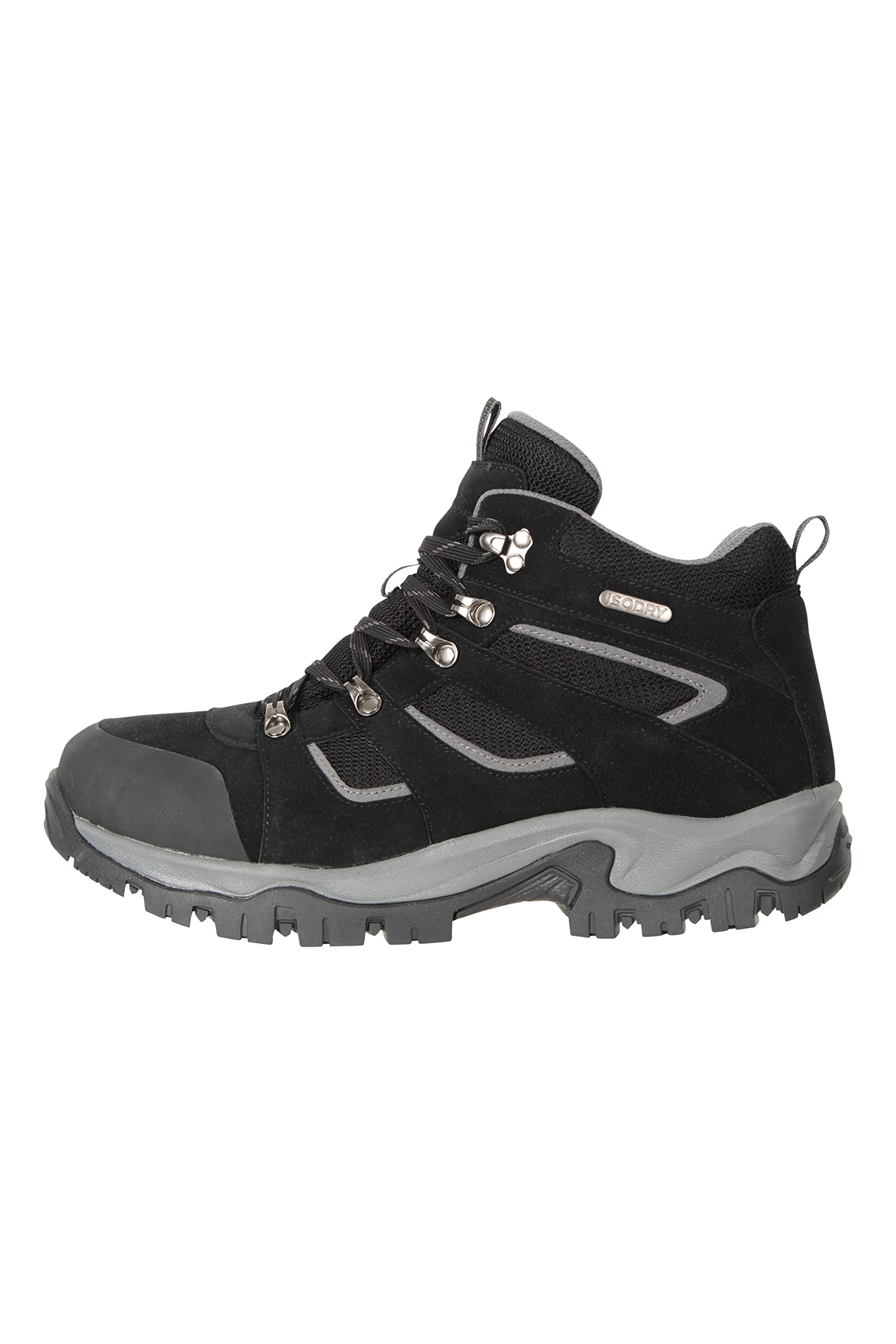 Mountain Warehouse Voyage Mens Waterproof Walking Mid-Boots Jet Black 14 M US Men