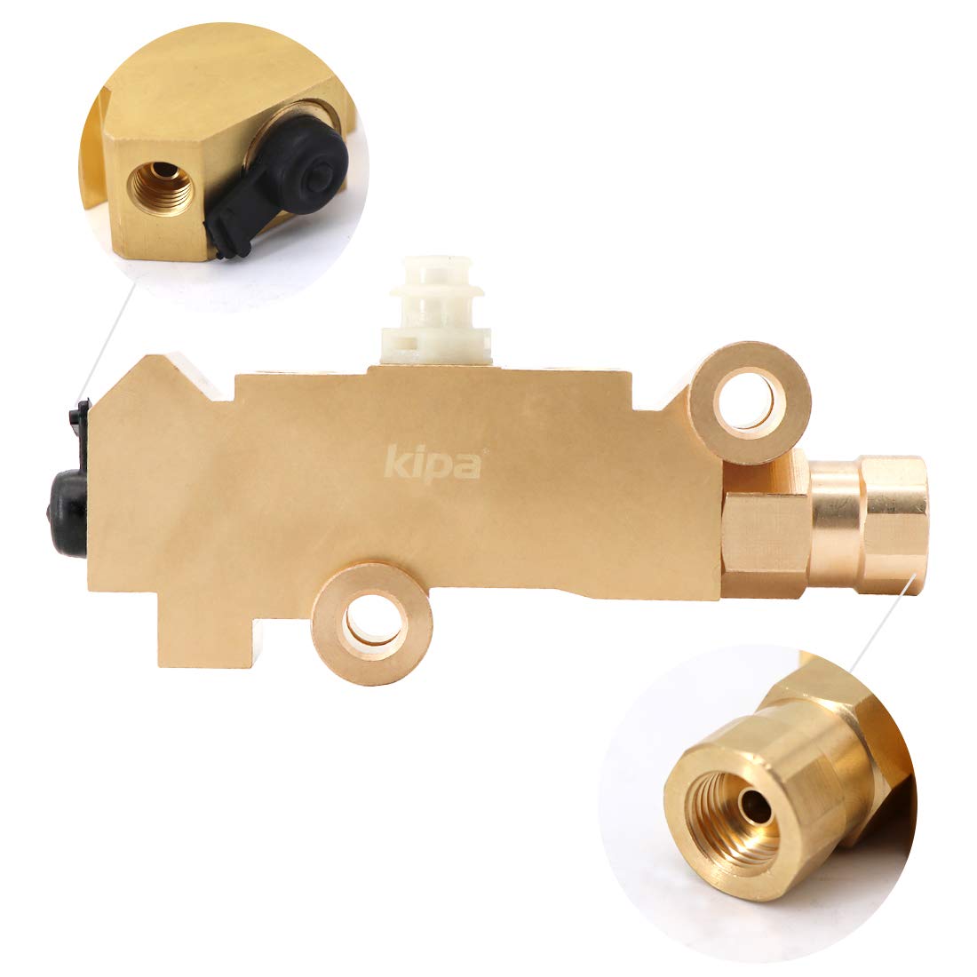 KIPA Universal PV2 proportioning valve for drum brake Disc brake Fits for Chevy Ford street rod classic truck muscle car Part # 25509419, 3/8-24 9/16-18 port Durable