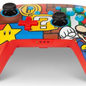 PowerA Enhanced Wireless Nintendo Switch Controller - Mario Pop, Rechargeable Switch Pro Controller, Immersive Motion Control and Advanced Gaming Buttons, Officially Licensed by Nintendo