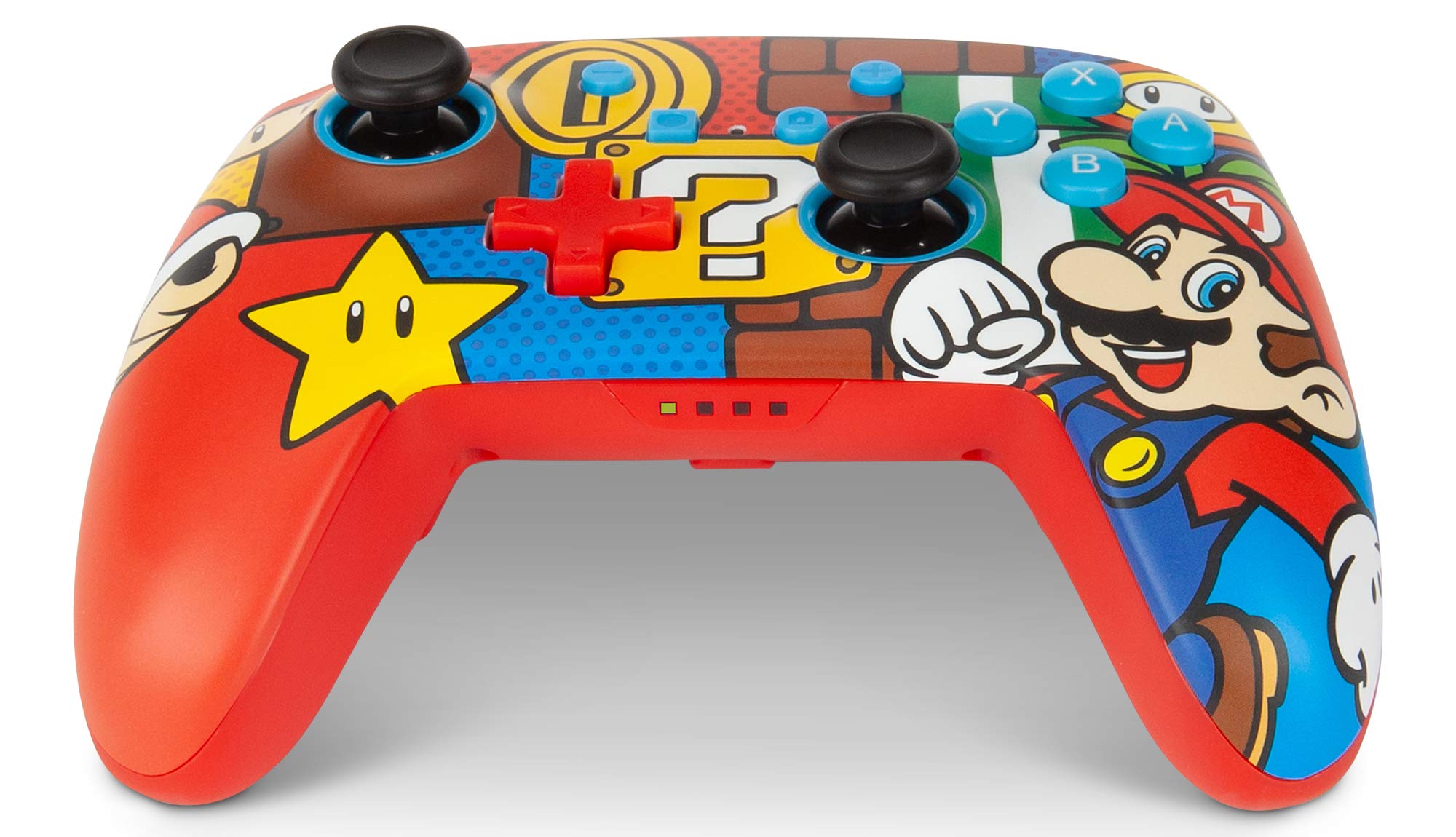 PowerA Enhanced Wireless Nintendo Switch Controller - Mario Pop, Rechargeable Switch Pro Controller, Immersive Motion Control and Advanced Gaming Buttons, Officially Licensed by Nintendo