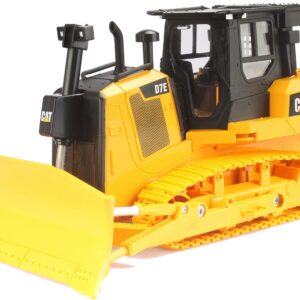 Diecast Masters RC Truck CAT D7E Track-Type Tractor | Fully Functional Radio Control Tractor Truck | 1:24 Scale Model Remote Control Caterpillar Trucks | CAT Yellow Diecast Model 25002