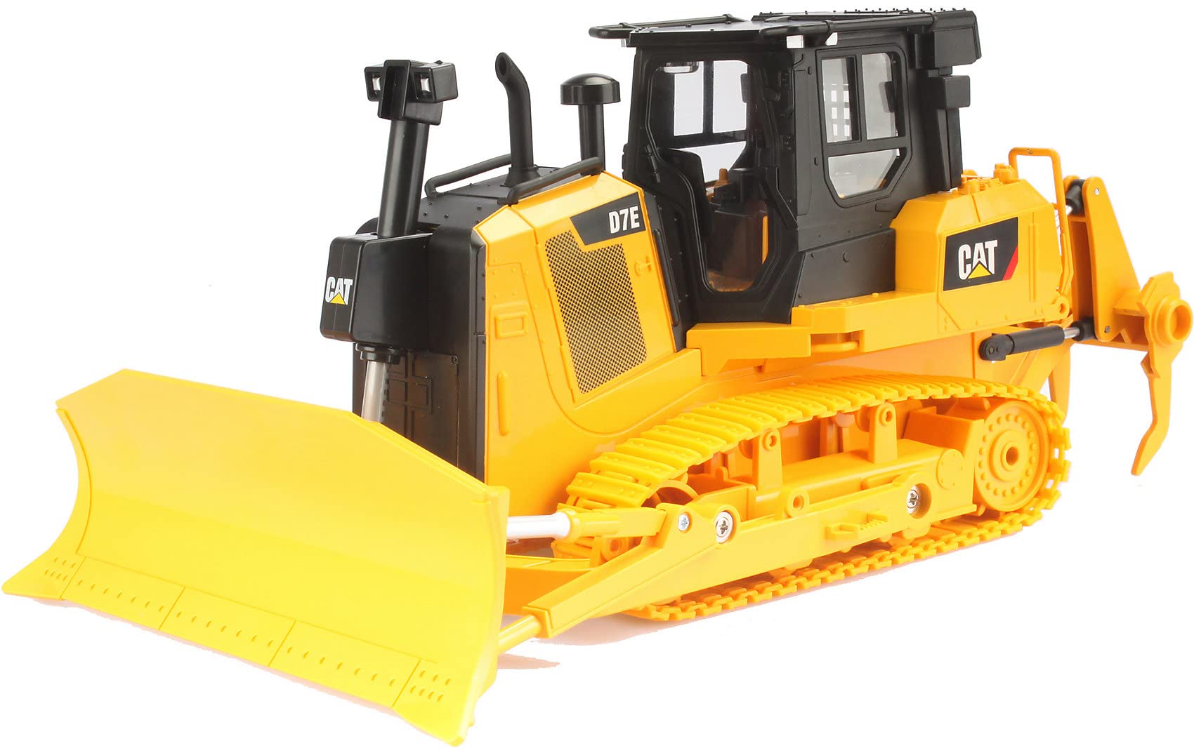 Diecast Masters RC Truck CAT D7E Track-Type Tractor | Fully Functional Radio Control Tractor Truck | 1:24 Scale Model Remote Control Caterpillar Trucks | CAT Yellow Diecast Model 25002