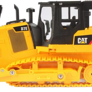 Diecast Masters RC Truck CAT D7E Track-Type Tractor | Fully Functional Radio Control Tractor Truck | 1:24 Scale Model Remote Control Caterpillar Trucks | CAT Yellow Diecast Model 25002