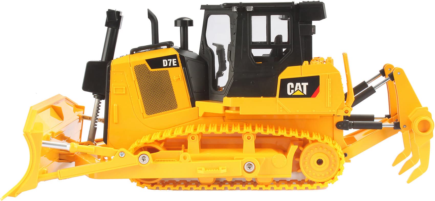 Diecast Masters RC Truck CAT D7E Track-Type Tractor | Fully Functional Radio Control Tractor Truck | 1:24 Scale Model Remote Control Caterpillar Trucks | CAT Yellow Diecast Model 25002