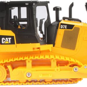 Diecast Masters RC Truck CAT D7E Track-Type Tractor | Fully Functional Radio Control Tractor Truck | 1:24 Scale Model Remote Control Caterpillar Trucks | CAT Yellow Diecast Model 25002