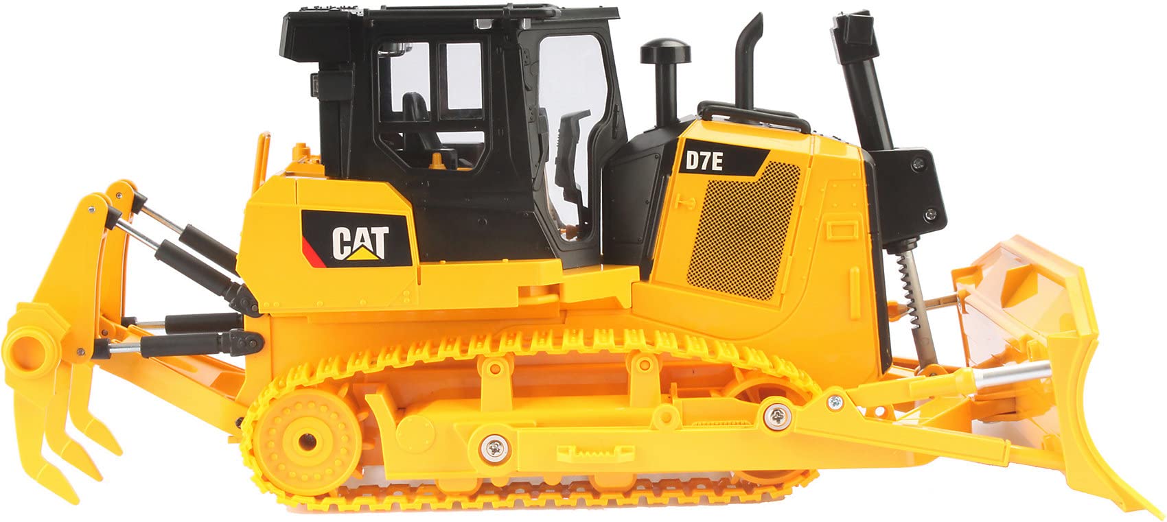 Diecast Masters RC Truck CAT D7E Track-Type Tractor | Fully Functional Radio Control Tractor Truck | 1:24 Scale Model Remote Control Caterpillar Trucks | CAT Yellow Diecast Model 25002