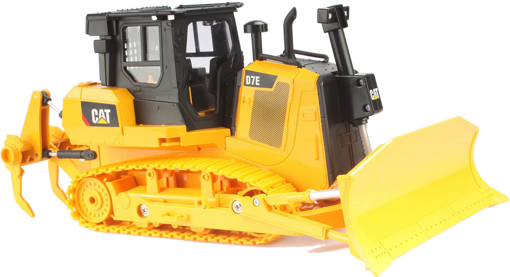 Diecast Masters RC Truck CAT D7E Track-Type Tractor | Fully Functional Radio Control Tractor Truck | 1:24 Scale Model Remote Control Caterpillar Trucks | CAT Yellow Diecast Model 25002