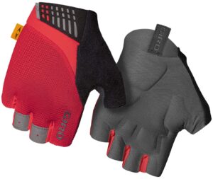 giro supernatural w womens road cycling gloves - trim red (2021), medium