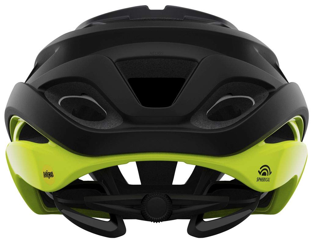 Giro Helios Spherical Adult Road Cycling Helmet - Matte Black Fade/Highlight Yellow (2021), Small