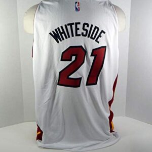 Mens Miami Heat Hassan Whiteside #21 Replica White Swingman Jersey XXL HEAT0014 - Autographed NBA Jerseys