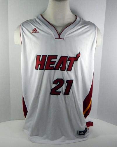 Mens Miami Heat Hassan Whiteside #21 Replica White Swingman Jersey XXL HEAT0014 - Autographed NBA Jerseys